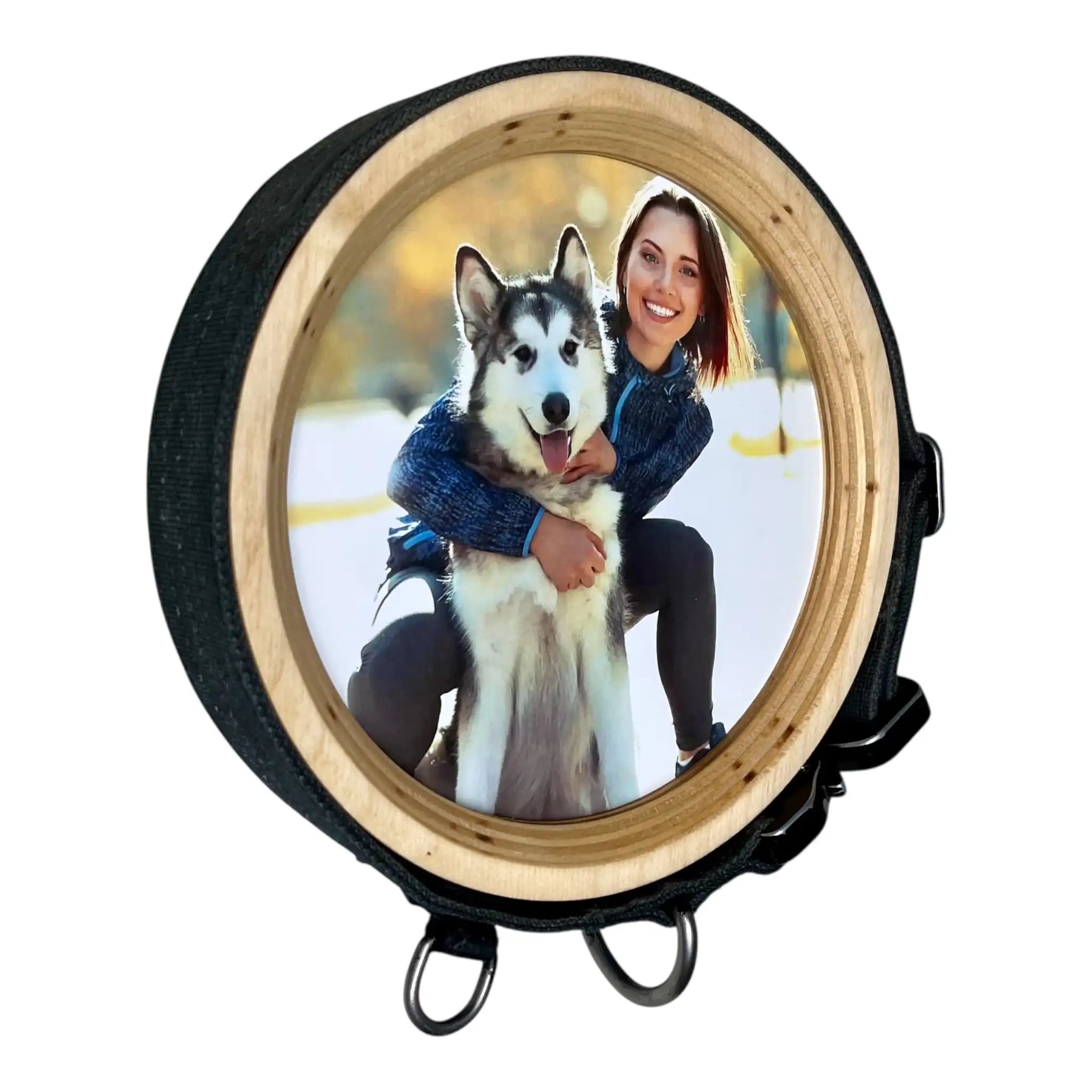 Extra Wide Dog Collar Memorial Frame – Handmade Tribute – Whisker & Fang